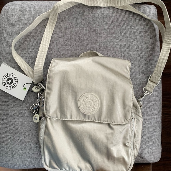 Kipling | Bags | Kipling Annicsmall Convertible Metallic Backpack ...